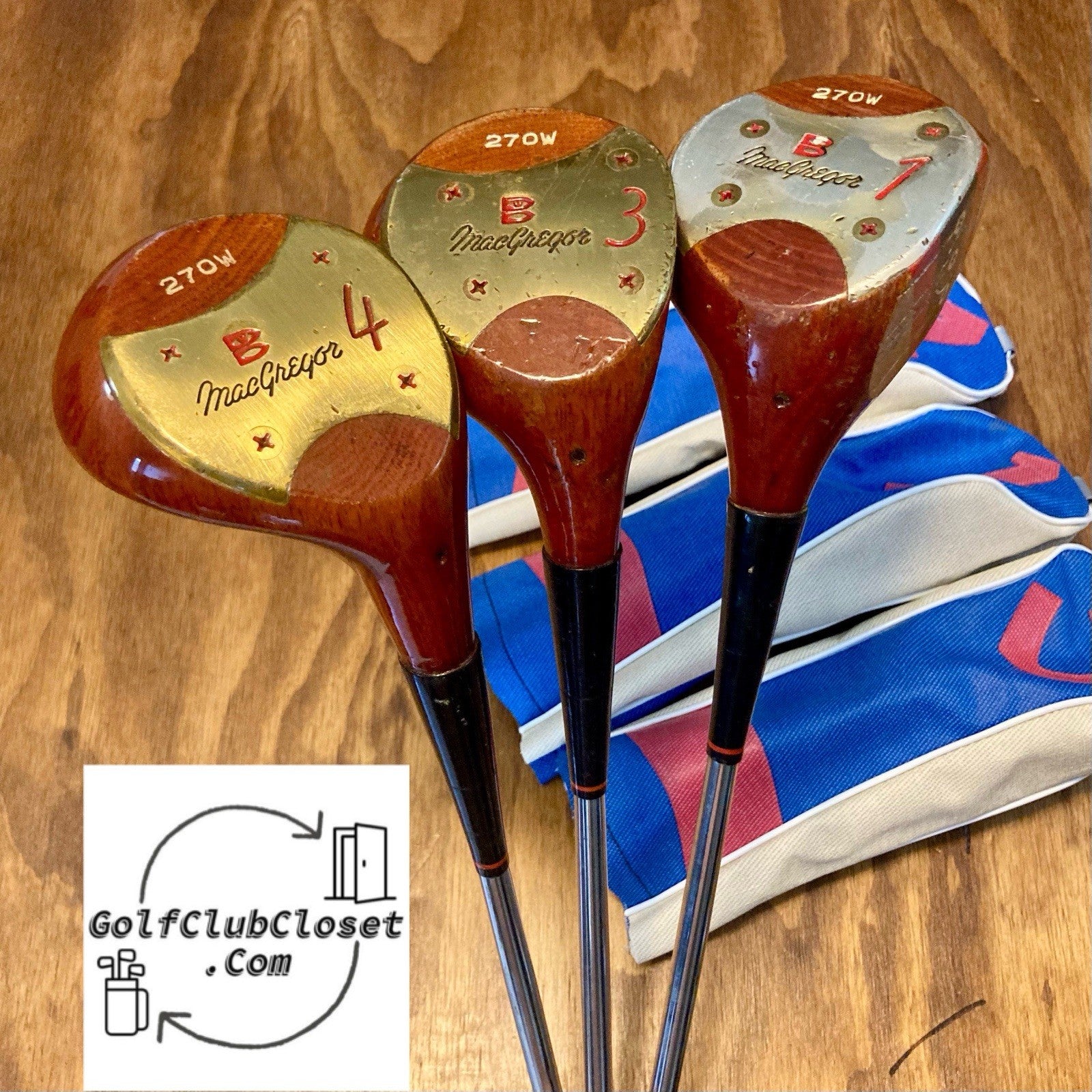Vintage MacGregor 270W Driver 1 Wood, 3 Wood, And 4 Wood Set ...